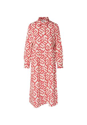 Seidensticker Damen Blusenkleid Midi - Blusenkleid mit Hemdblusenkragen - Curvy Fit - Langarm - 100% Baumwolle