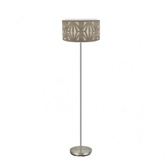 Fabrilamp Fabrilamp - Stehleuchte mit grauem Lampenschirm Modell Katerina in Nickel