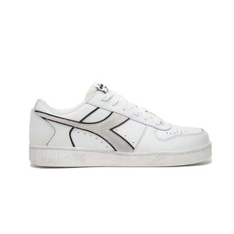 Diadora Wei&szlig;e Leder Low Top Basketball Sneakers - - Shoes - Herren - Wei&szlig; - 41 EU