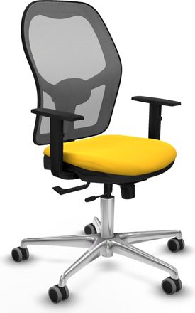 Piqueras y Crespo Jorquera Schreibtischstuhl mit 1D-Armlehnen, h&ouml;henverstellbare Lendenwirbelst&uuml;tze, ausgestattet mit Syncro/Traslack und injiziertem Schaumstoff, Grau/