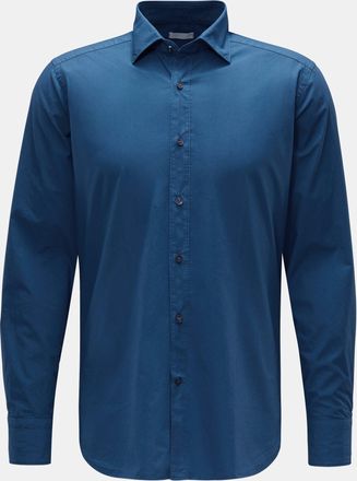 Braun Hamburg Herren - Casual Hemd Haifisch-Kragen dunkelblau