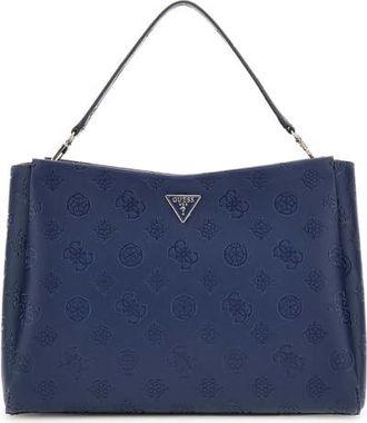 Guess sac à main sac à épaule bandoulière Tisha Girlfriend Satchel Midnight Logo bleu marine