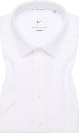 Eterna Kurzarmhemd aus Baumwolle und Leinen, Modern Fit in