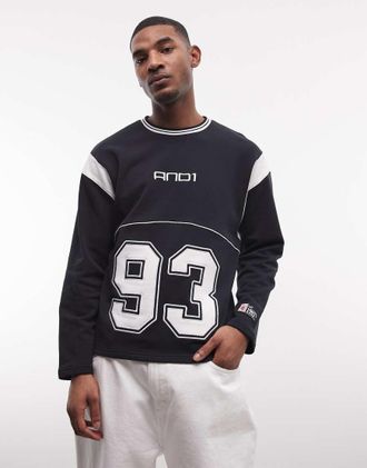 AND1 Sweat &agrave; empi&egrave;cement logo 93 - Noir