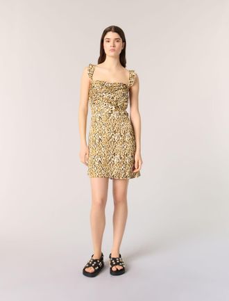 Maje Kurzes Kleid Mit Leoparden-print - Imprime Leopard - Gr&ouml;&szlig;e 34 - Maje