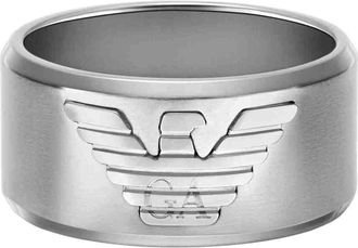 Emporio Armani Herren Ring aus silberfarbenem Edelstahl, EGS31660409