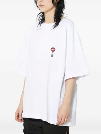 Fiorucci t-shirt &agrave; broderies - Blanc