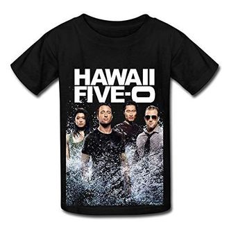 Fit Mens Hawaii Five 0 Poster Round Collar Short Sleeve T-Shirt