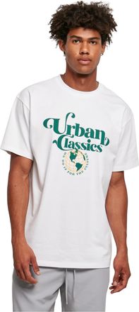 Urban Classics Herren Organic Globe Logo Tee White, 4XL