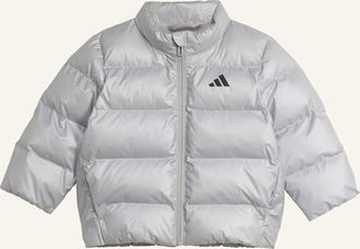 adidas Kunstdaunen Glam Jacke Kinder silber