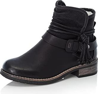 Rieker Femme Bottines 94689, Dame Bottines,Bottes,Demi-Bottes,Bottillon,Plat,Noir (Schwarz / 00),41 EU / 7.5 UK