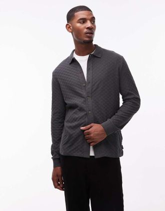 Paul Smith Polo boutonn&eacute; en maille - Gris