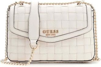 Guess sac &agrave; &eacute;paule bandouli&egrave;re Sandy Convertible Xbody Flap Bag Cream White &eacute;cru
