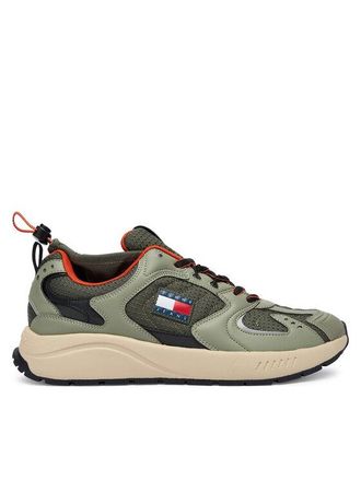 Tommy Jeans Sneakers Tjm Runner Mix Material EM0EM01620 Khakifarben