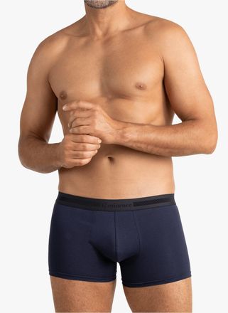 Eminence Lot de 3 boxers unis en coton m&eacute;lang&eacute;