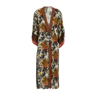 Anjuna Femme, Blouses et Chemises, Multicolore, Taille: 40 FR Kimono Long Dress