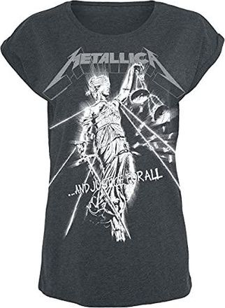 Metallica Générique Metallica Raining Light Femme T-Shirt Manches Courtes Gris 3XL