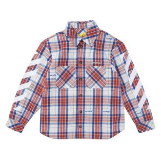 Off-white Off White - Hemd f&uuml;r Damen, Flanell (Rot/Blau/Wei&szlig;)