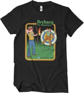 Steven Rhodes Archery for Beginners T-shirt Blanc, Noir, XXL