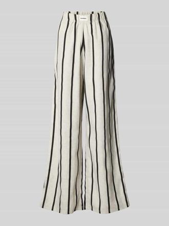 Karo Kauer Loose Fit Stoffhose mit Leinen-Anteil
