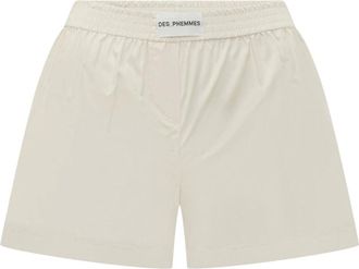 Des_Phemmes DES Phemmes, Femme, Shorts, Beige, Taille: 36 FR Cotton Boxer Shorts
