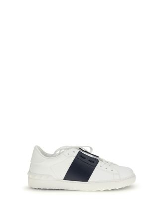 Valentino Garavani Mens Sneakers Open White-Navy White-Navy-White Trainers White/navy/white