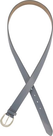 Ulla Popken Damen gro&szlig;e Gr&ouml;&szlig;en &Uuml;bergr&ouml;&szlig;en Plus Size Lederg&uuml;rtel, echtes Leder, L&auml;nge bis 155 cm stahlgrau 105 801998102-105