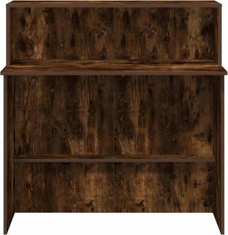 Generic Empfangstheke mit Ablagef&auml;chern, Moderne B&uuml;ro-Empfangstheke, Robuster Rezeptionsschreibtisch aus Holzverbundwerkstoff f&uuml;r Unternehmen, Zuhause, B&uuml;ro (