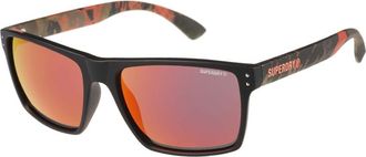 Superdry SDS-KOBE Herren Sonnenbrille 193 Matte Black/Volcanic Mountain Orange, Schwarz