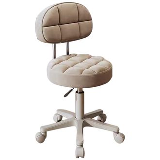 Generic Verstellbarer Drehstuhl mit Rollen, ergonomischer Schmink- und Friseurhocker f&uuml;r M&auml;dchen und Teenager, stilvoller Schminkstuhl f&uuml;r Schlafzimmer, Wohnz