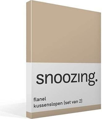 Snoozing Flanell - Kissenbezüge - 2er-Set - 40x60 cm - Camel