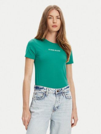Guess T-Shirt W4YI01 J1314 Gr&uuml;n Slim Fit
