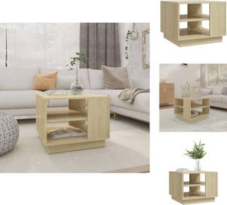 vidaXL Couchtisch Sonoma-Eiche 55x55x43 cm Holzwerkstoff - Couchtisch - Wohnzimmertisch - Esszimmertisch - Sideboard - M&ouml;bel