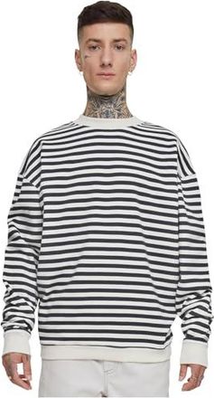 Urban Classics Col Ras du Cou ray&eacute; Maillot de surv&ecirc;tement, Sable Blanc/Noir, M Homme