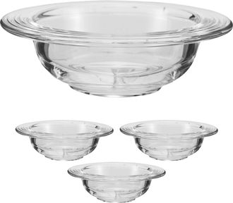 Healifty Veemoon 4er-Set Ersatzschalen f&uuml;r Duftlampen: 10 cm (4 Zoll) Kerzenw&auml;rmerplatte - Wachsschmelzschale/Tablett f&uuml;r Raumd&uuml;fte - Aromatherapie-Glasschale 