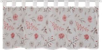 Gardinia Sehlbach Bistrogardine All-Over-Rosenprint, Rosa, 135 x 45 cm Bistrogardine, Rosenprint, Lichtdurchlässig, Einfache Dekoration, Öko-Tex Zertifiziert
