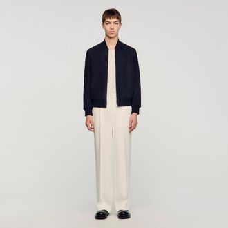 Sandro Blouson zipp&eacute; en su&egrave;de