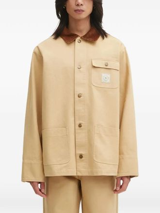 Sporty & Rich veste &agrave; col en velours c&ocirc;tel&eacute; - Tons neutres