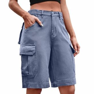 Generic Short Femme Jean Et&eacute; Bermuda Femme &Eacute;te Confortable Denim Mode Vintage Denim Pantalon Court Clubwear