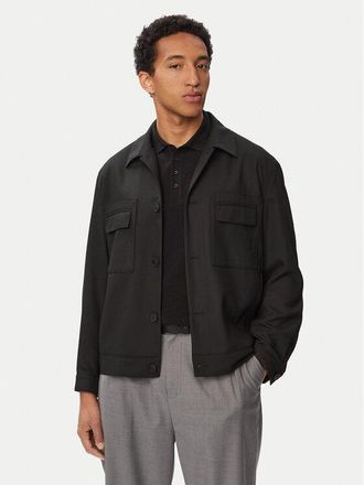 HUGO BOSS Hemdjacke Juliano243F1 50555258 Schwarz Regular Fit