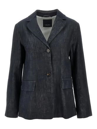 Max Mara notched-lapel pocket blazer - Blau