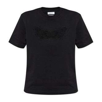 Alexander McQueen Baumwoll Oversize T-Shirt - - Tops - Damen - Schwarzk - S