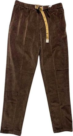 White Sand Braune Cordhose mit elastischem Bund - - Trousers - Herren - Braun - M