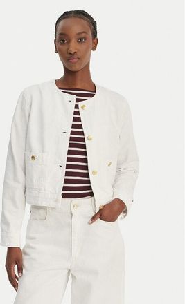 Tommy Hilfiger Jeansjacke Lady WW0WW48591 Wei&szlig; Regular Fit