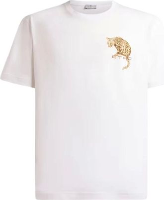Etro Homme, Tops, Blanc, Taille: L Ar465 W0001 T-Shirt