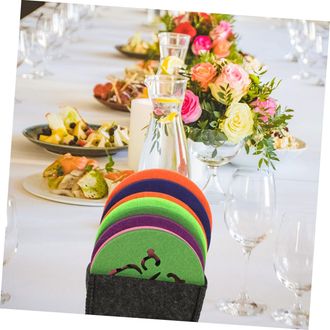 FOMIYES Filz Tischset Teilig Rutschfestes Filzunterlage Platzmatte für Restaurant Dekorativer Filz Tischschutz mit Langlebiger Textur und Feiner Verarbeitung 