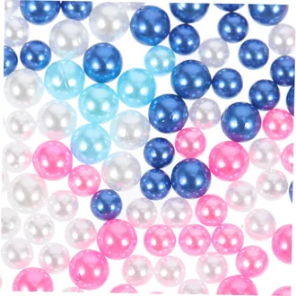 Angoily K&uuml;nstliche Perlen f&uuml;r Basteln und Dekoration Ungelochte Vase F&uuml;ller in Dunkelblau und Wei&szlig; Polierte Fake Perlen f&uuml;r DIY Blumenarrangements Kerzen Tisc