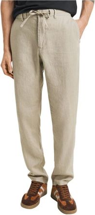 GANT Homme, Pantalons, Beige, Taille: XS Pantalon D&eacute;contract&eacute; en Lin avec Cordon de Serrage