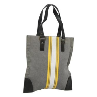 Burberry Pre-owned Toile sacs-main - Femme - Pre-owned - Gris - Taille: ONE Size