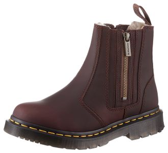 Dr. Martens Chelseaboots DR. MARTENS 2976 Alyson, Damen, Gr. 37, rot (rotbraun), Leder, unifarben, Schuhe Chelseaboots, Chunky Boots, Plateau Schuh, Boots mit Blo